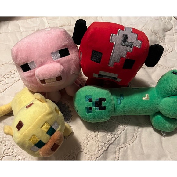 Mojang | Toys | Set Of 4 25 Minecraft Plushes | Poshmark